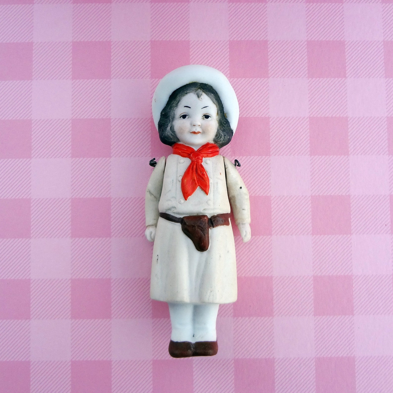 Antique German Hertwig 5-1/4 Miniature Bisque Cowgirl - Etsy