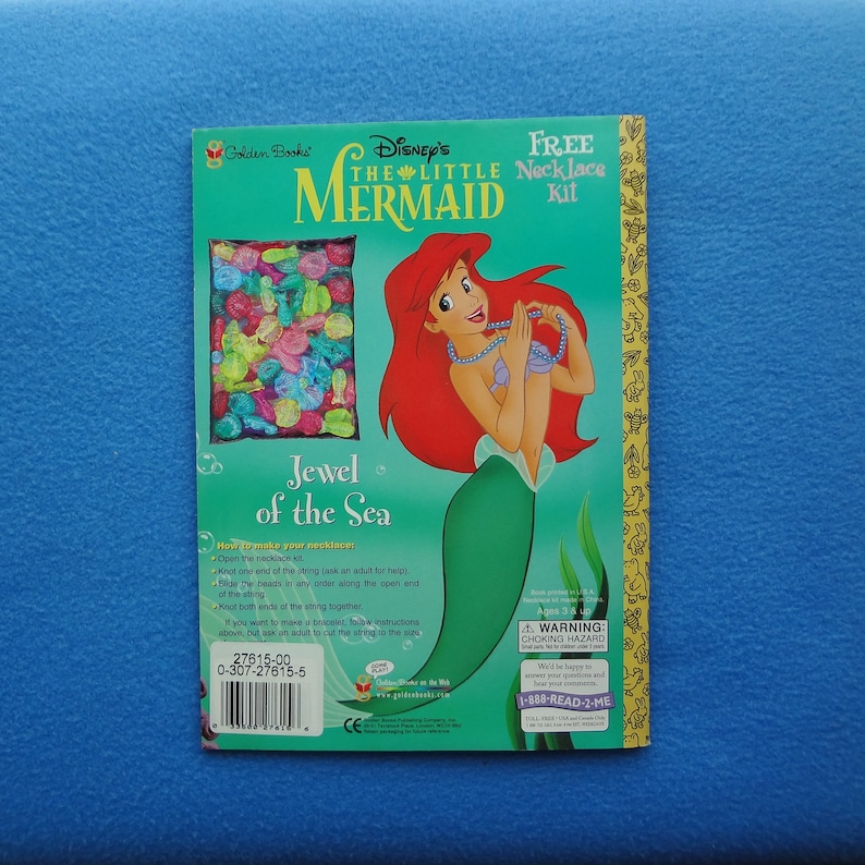 2 Disney's the Little Mermaid Golden Books Jewel of the | Etsy