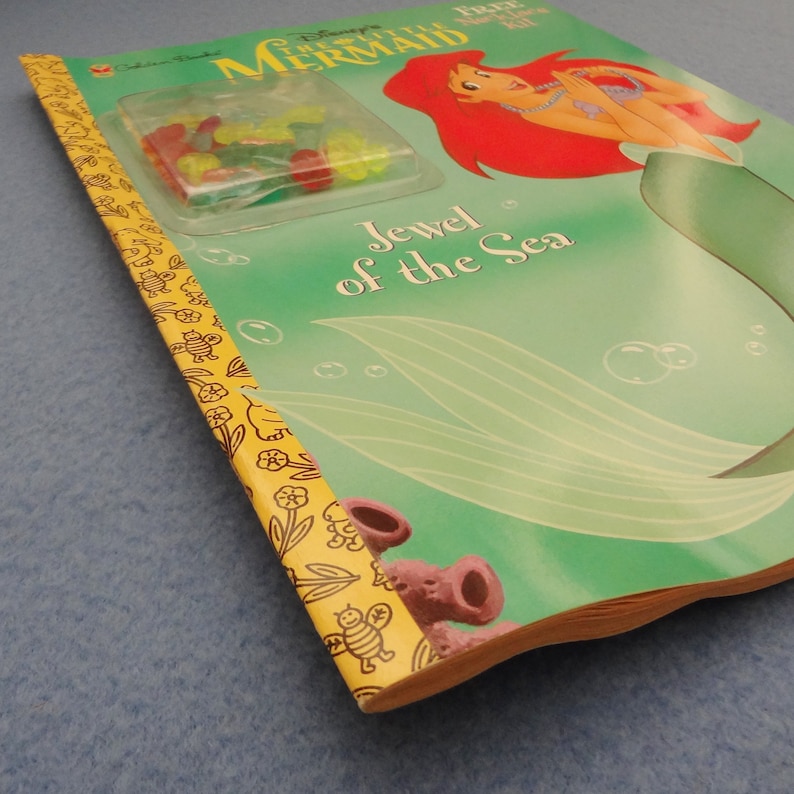 2 Disney's the Little Mermaid Golden Books Jewel of the | Etsy
