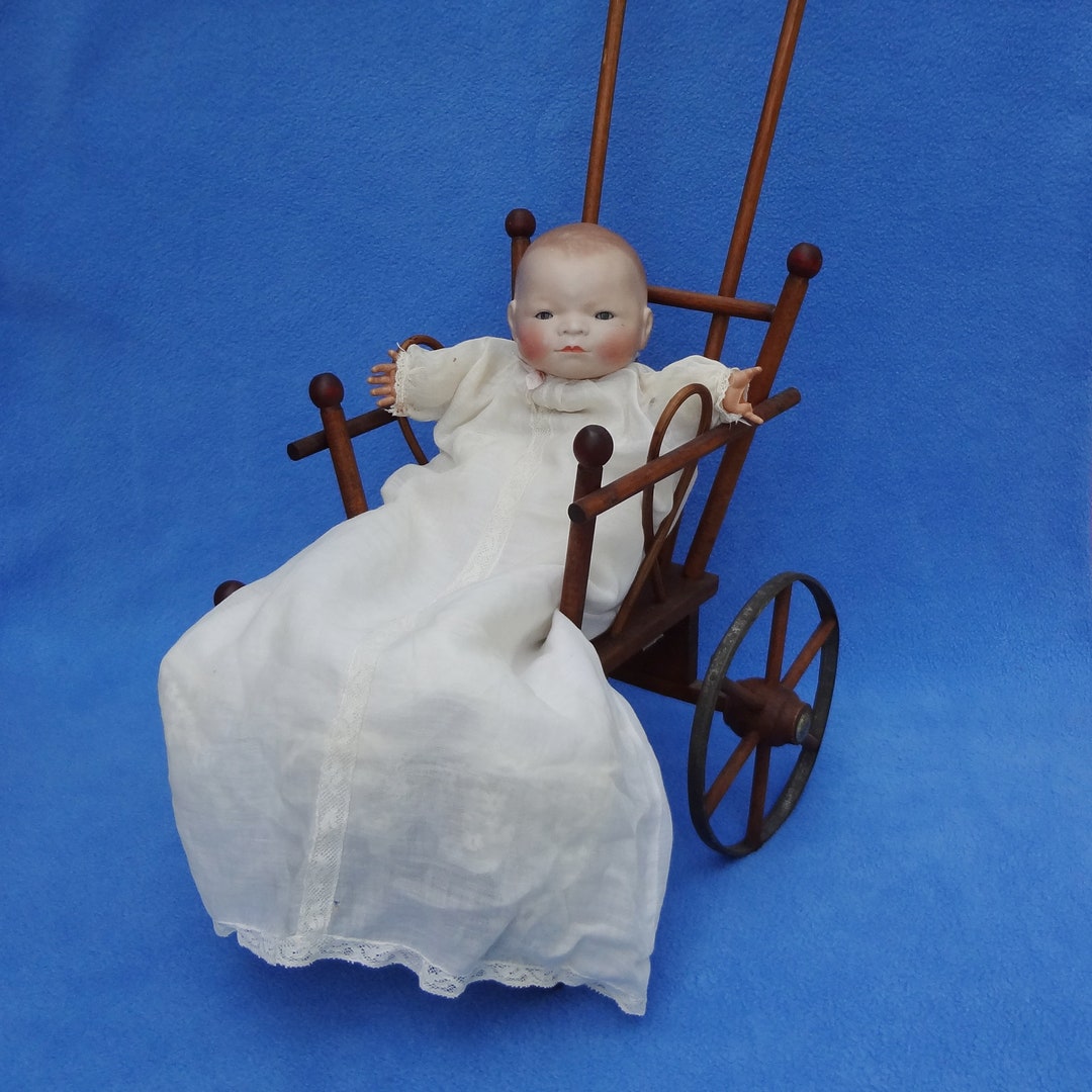 Grace S Putnam Antique 11 Inch Bye-lo Baby Doll in Cloth Frog Body and ...