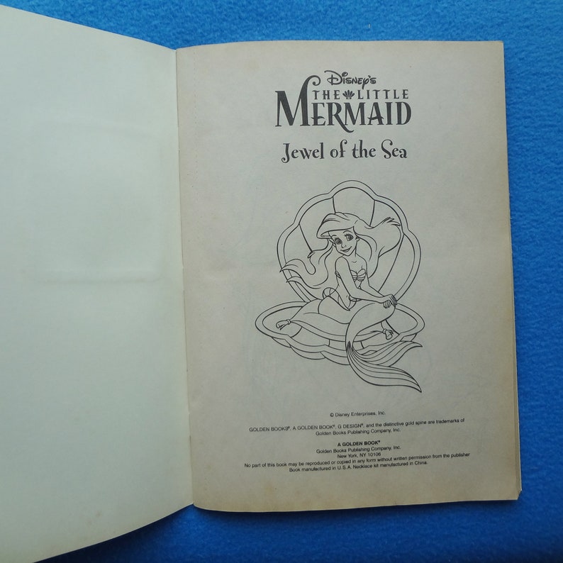 2 Disney's the Little Mermaid Golden Books Jewel of the | Etsy