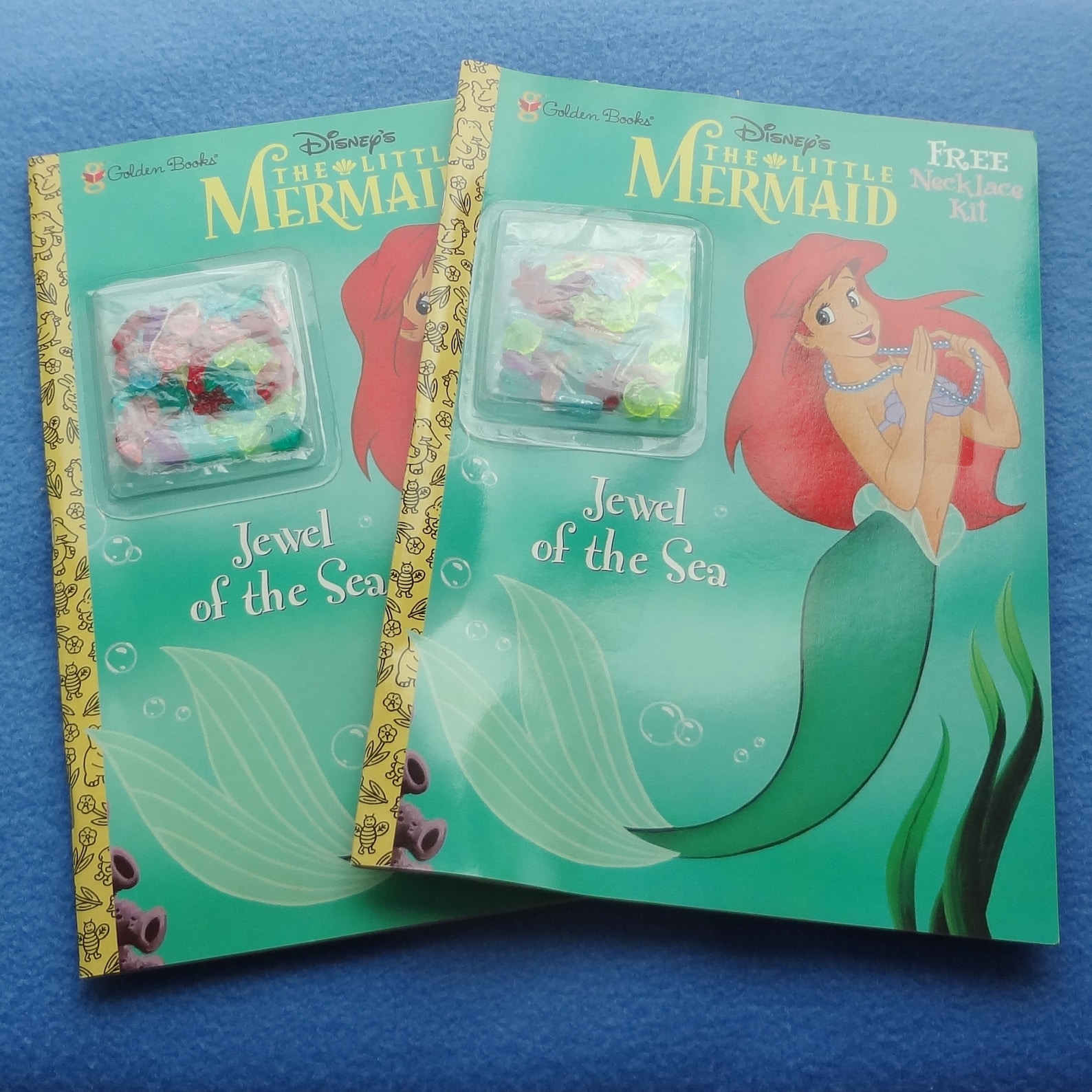 2 Disney's the Little Mermaid Golden Books Jewel of the | Etsy