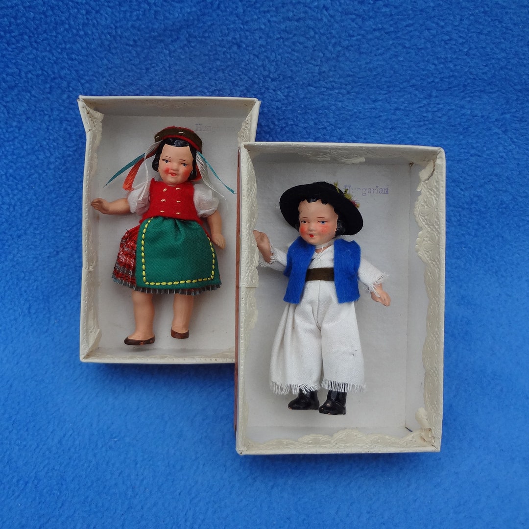 Antique Bisque Hertwig Miniature Porcelain Ethnic Hungarian Couple ...