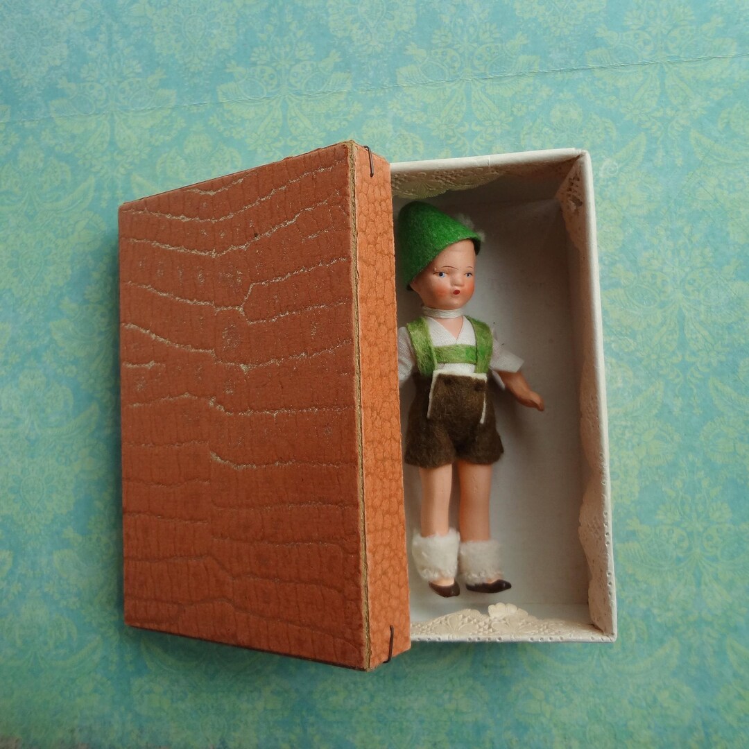 Antique Hertwig Miniature German Bisque 5 Piece Strung 3-3/4" Dollhouse ...