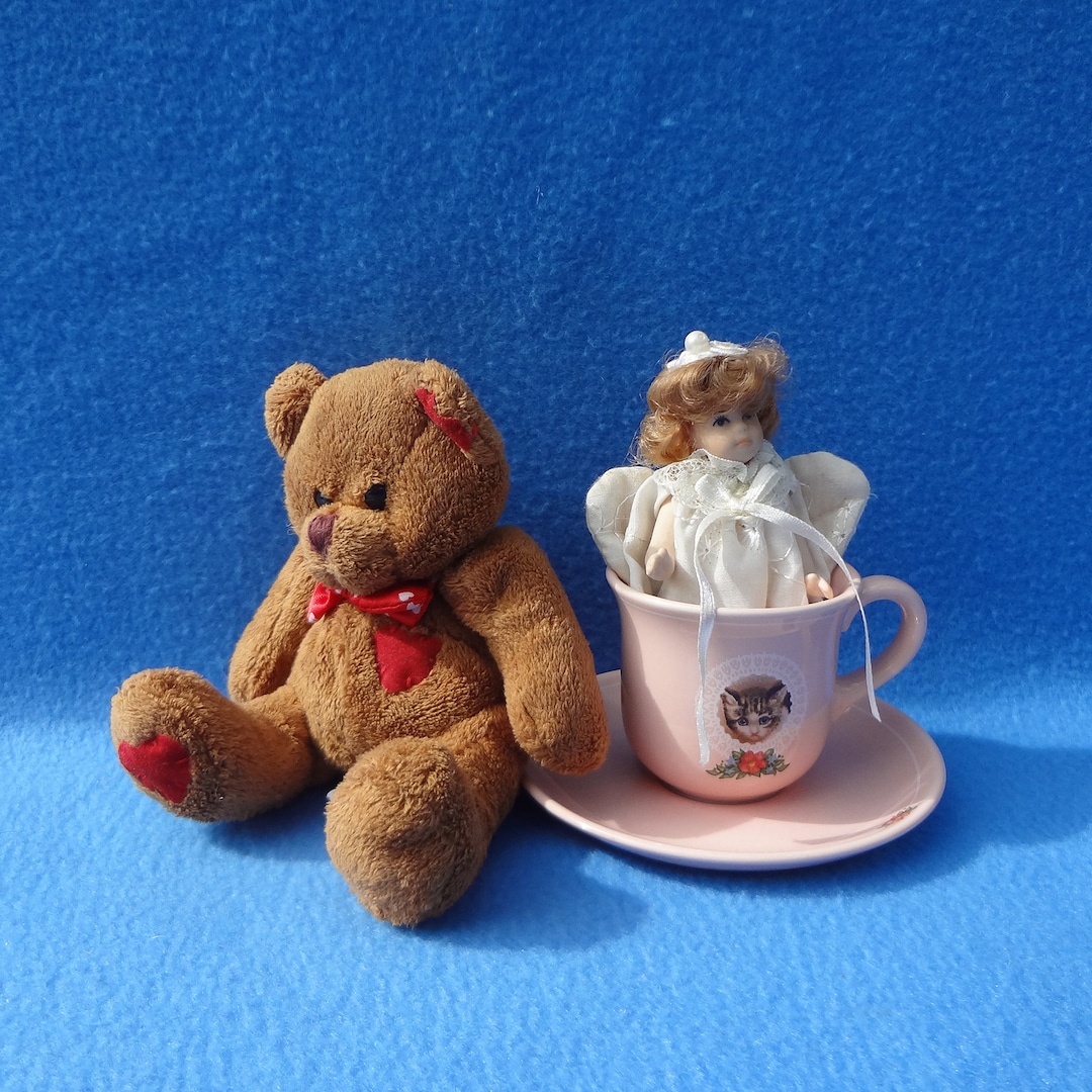 Goldilocks Teddy Bear and the Tea Cup Set Vintage - Etsy
