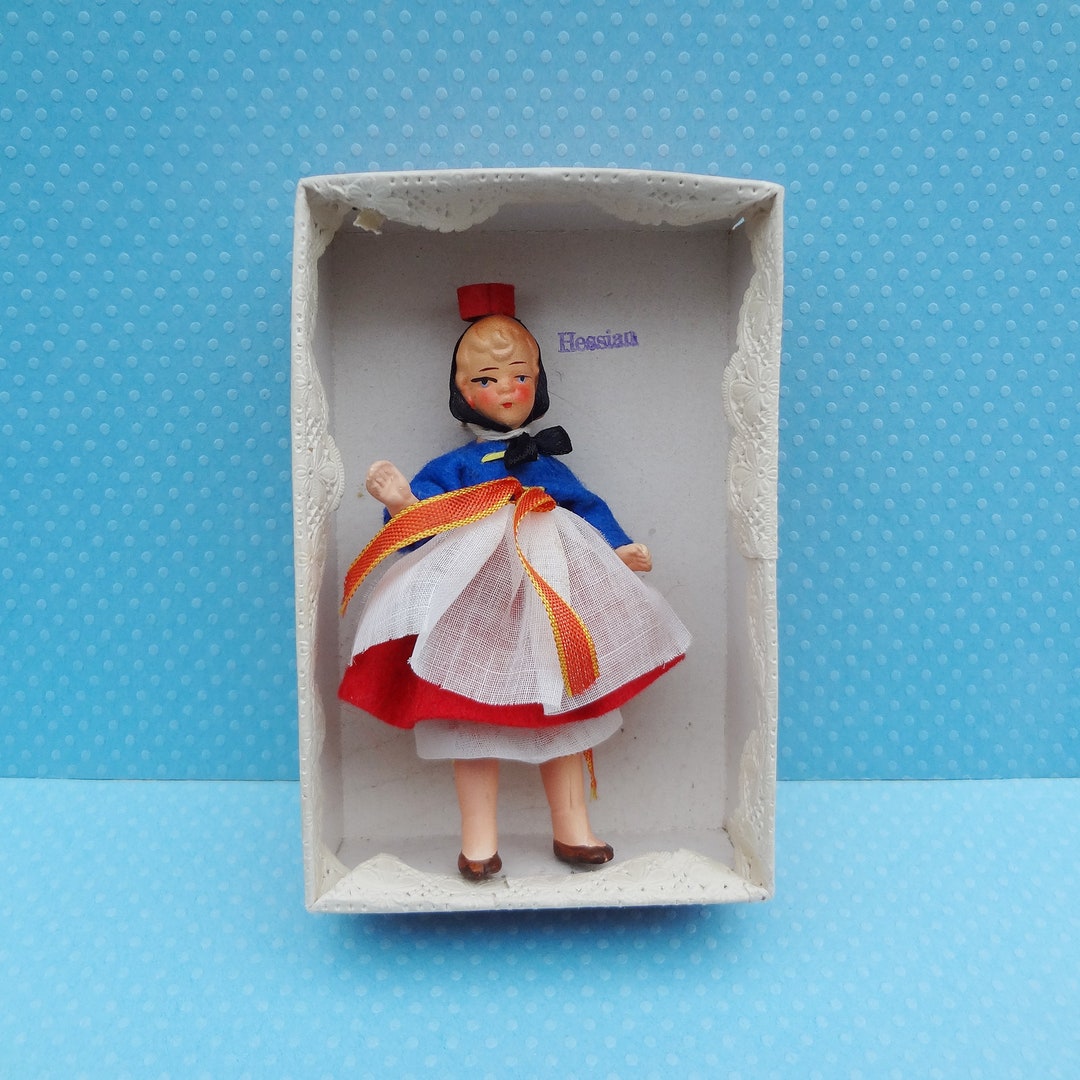 Antique Hessian Hertwig Miniature Bisque 3-3/4" Jointed 5 Piece Ethnic ...