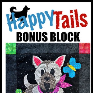 Dog, Terrier, Happy Tails Quilt Pattern, Quilt Block Pattern, PDF ...