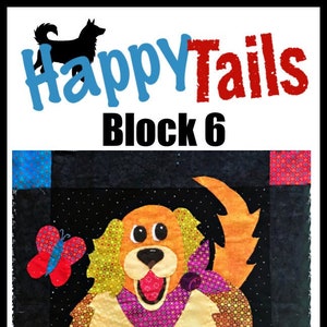 Dog, Happy Tails Quilt Pattern, Quilt Block Pattern, PDF Pattern ...