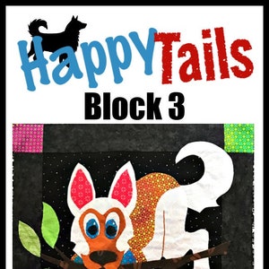 Dog, Happy Tails Quilt Pattern, Quilt Block Pattern, PDF Pattern ...