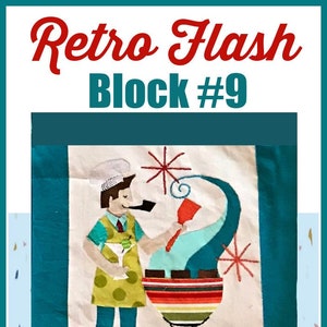 Retro Flash, Quilt Pattern, Pattern, Digital Pattern, Grill, Retro, 50s ...