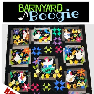 Barnyard Boogie Quilt Pattern, Applique Blocks (paper Pattern) - Etsy