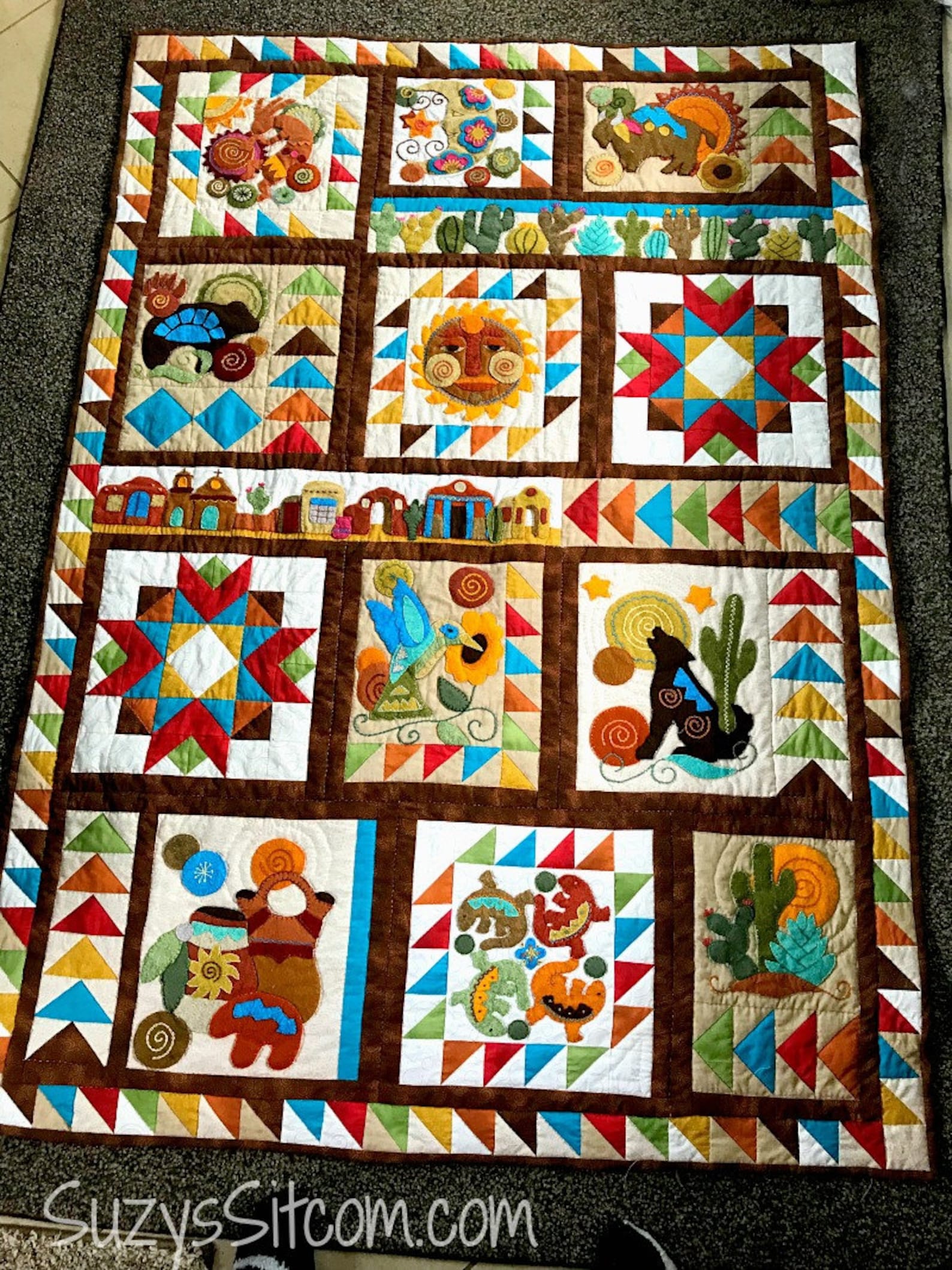 Digital Quilt Pattern, Quilt, Quilting, Sonoran Trail, Southwest ...
