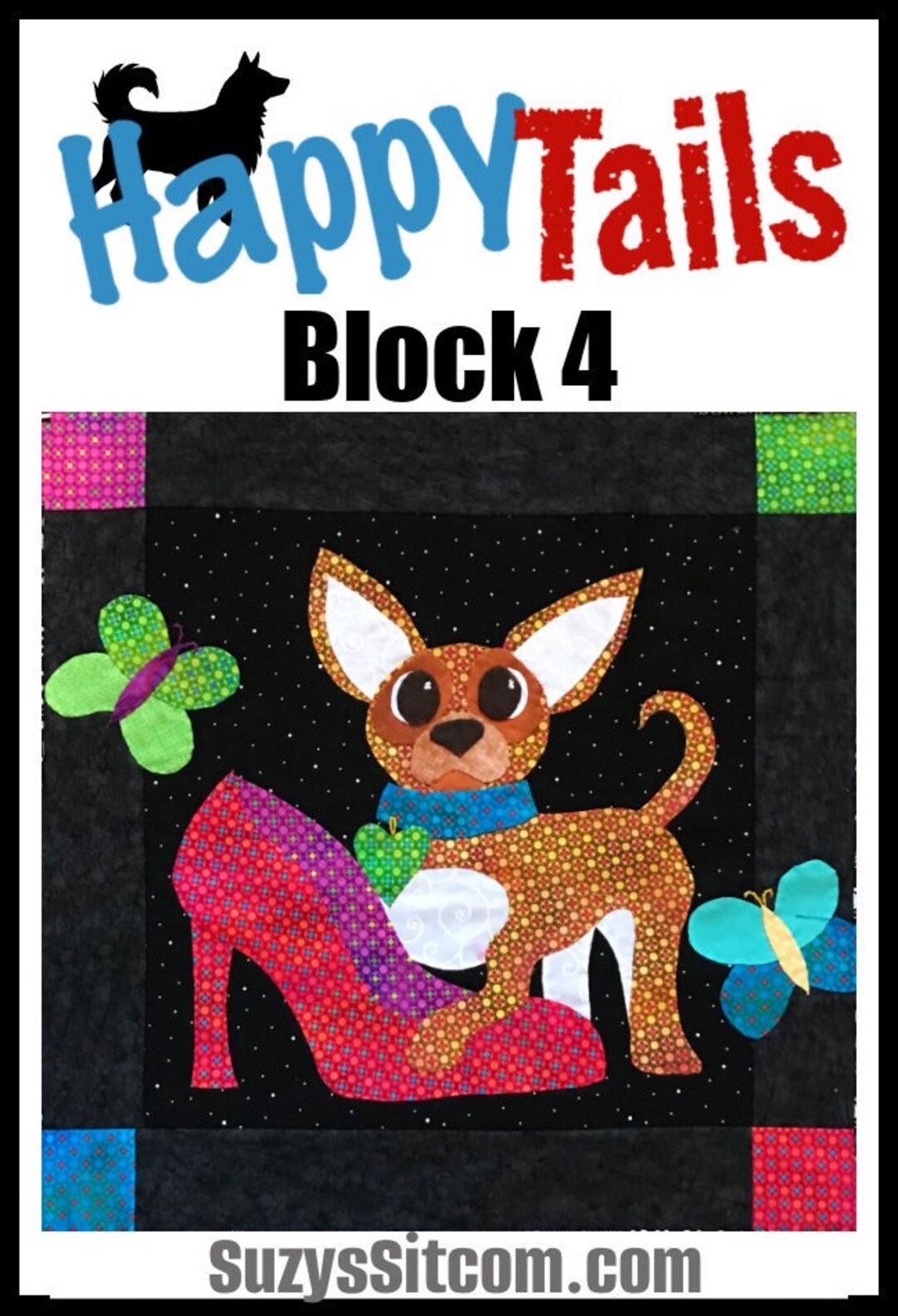Dog, Happy Tails Quilt Pattern, Quilt Block Pattern, PDF Pattern ...
