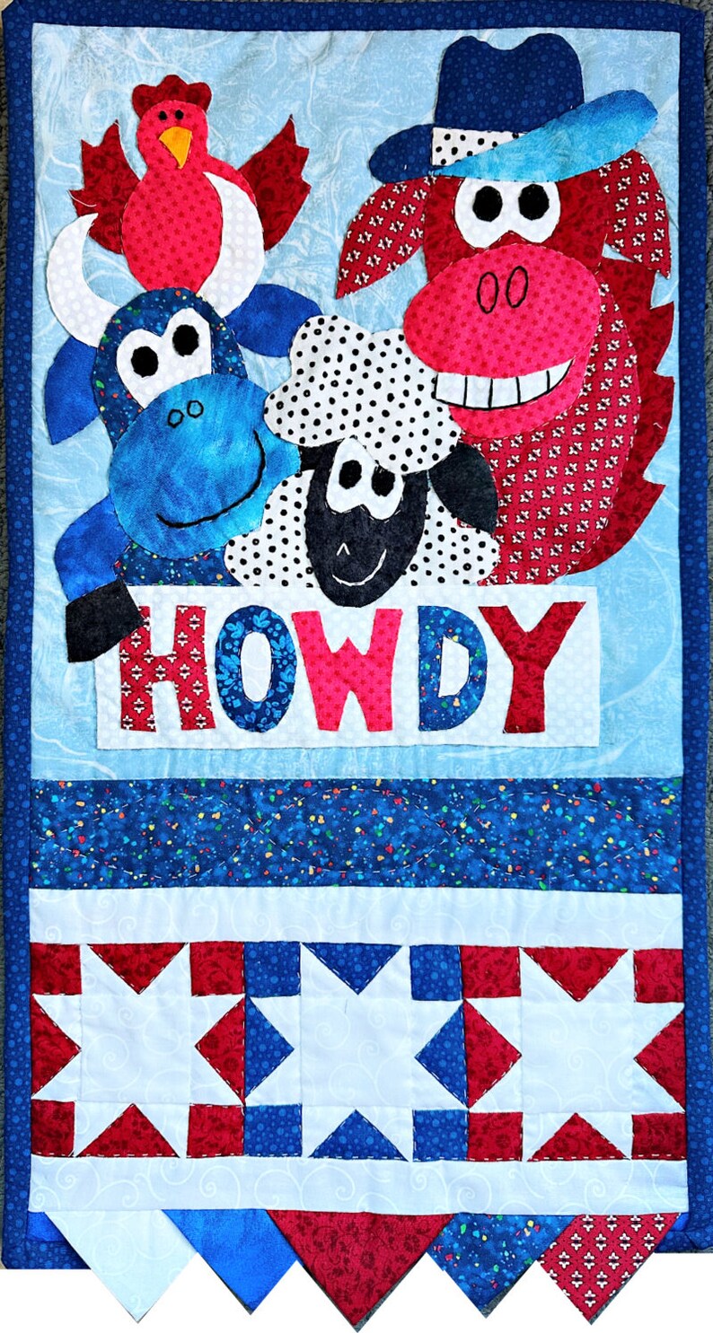 Suzys Banner Series, Howdy, Quilt Pattern, Pattern, Monthly Banners ...
