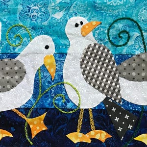 Seagull Paradise Block 1, Seagulls, Sew Along, Quilt Pattern, Pattern ...