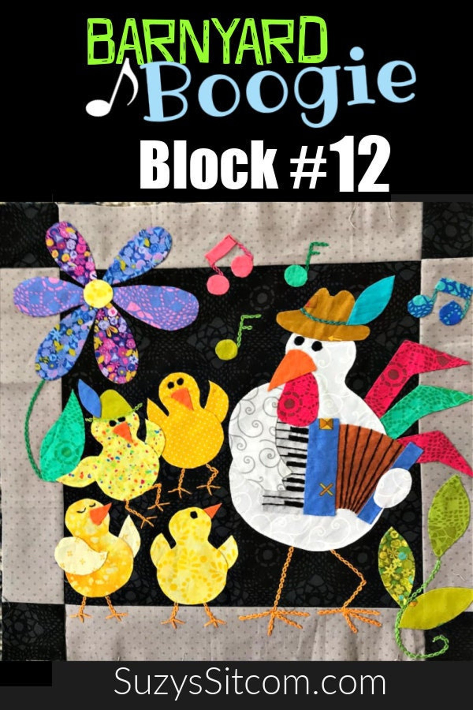 Barnyard Boogie Quilt Block Pattern, Accordion Rooster (PDF Pattern) - Etsy