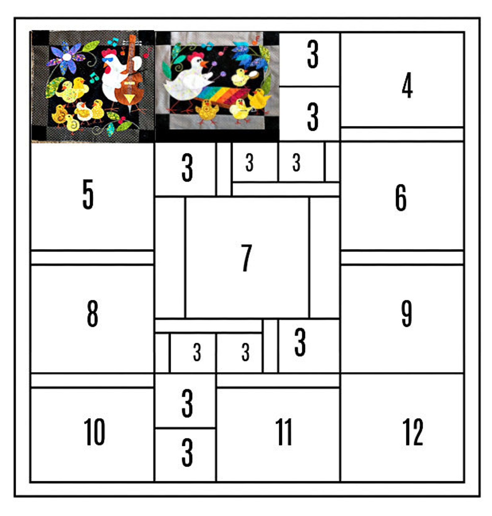 Barnyard Boogie Pattern Quilt Block Pattern PDF Pattern - Etsy