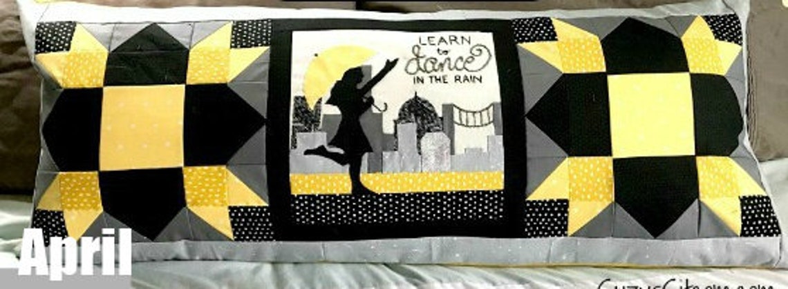 Bench Pillow Cover Patterns, Applique Quilt Block, Full Set (digital ...