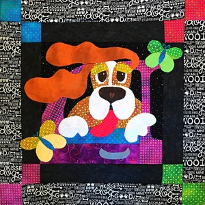 Dog, Happy Tails Quilt Pattern, Quilt Block Pattern, PDF Pattern ...