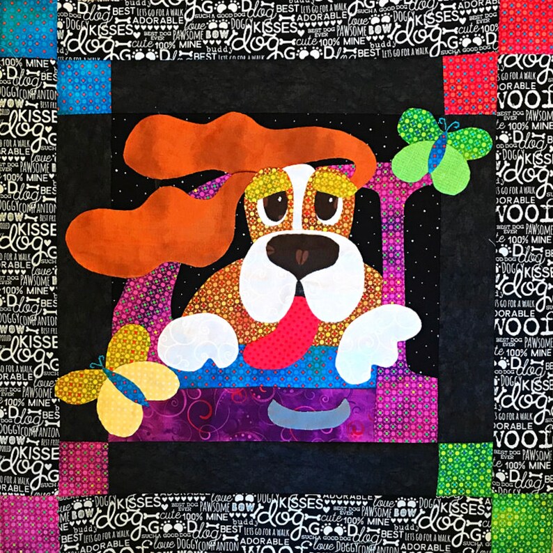 Dog Happy Tails Quilt Pattern Quilt Block Pattern PDF - Etsy