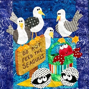 Seagull Paradise, Full Pattern, Seagull, Quilt Block Pattern, Paper ...