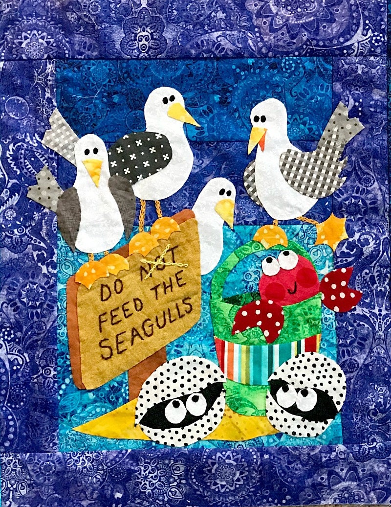 Seagull Paradise Full Pattern Seagull Quilt Block Pattern | Etsy
