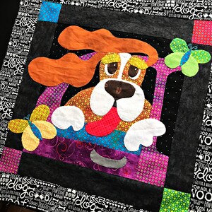 Dog, Happy Tails Quilt Pattern, Quilt Block Pattern, PDF Pattern ...