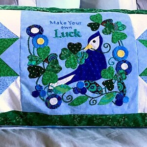 Bench Pillow Cover Patterns, Applique Quilt Block, Full Set (digital ...