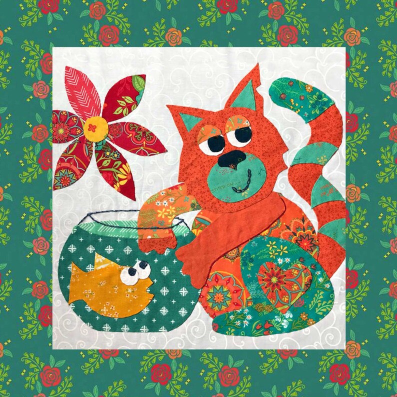 Cat Quilt Patterns, Applique Designs, 3-pattern Set (digital Download ...