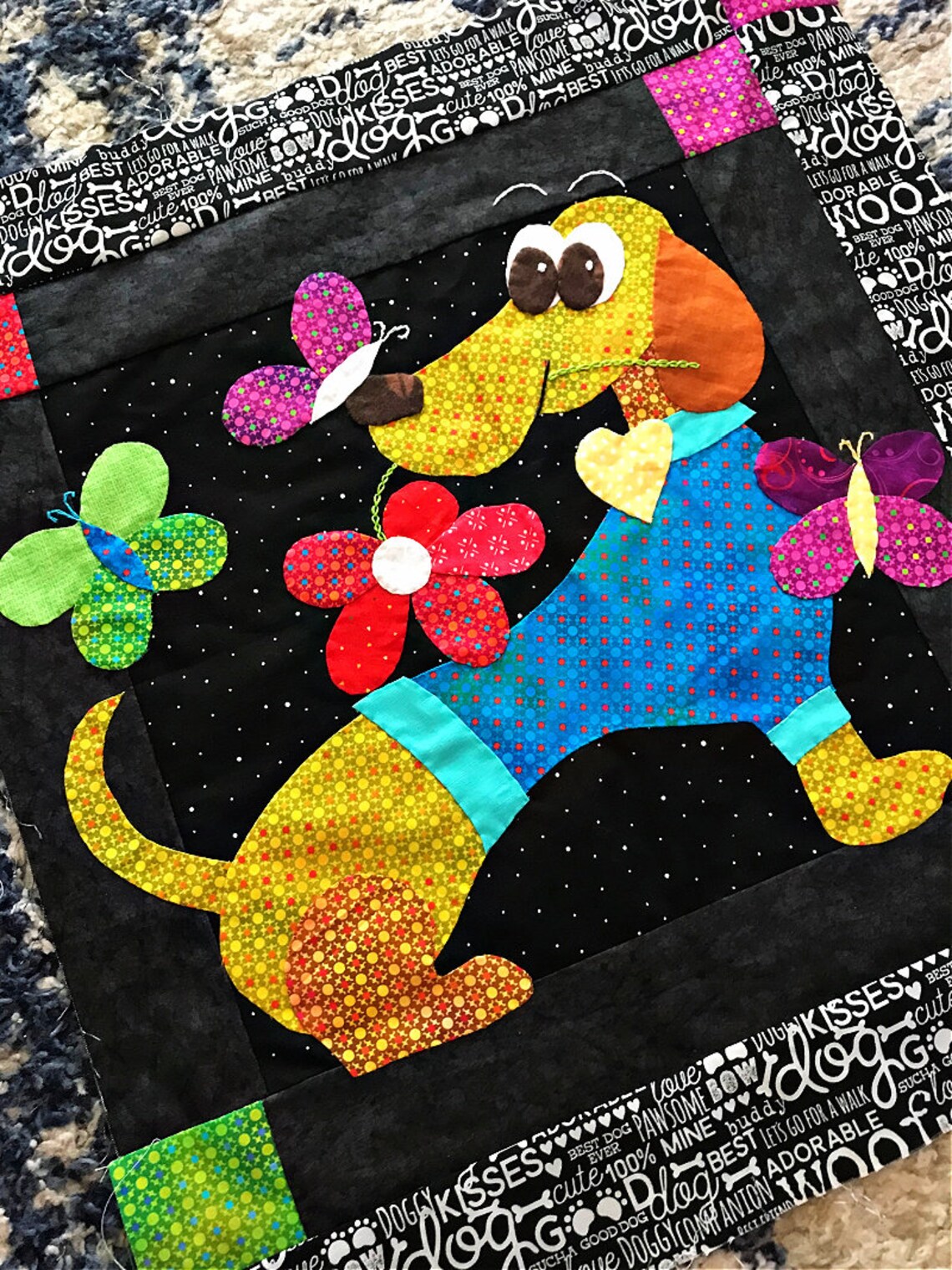 Dog Happy Tails Quilt Pattern Quilt Block Pattern PDF - Etsy