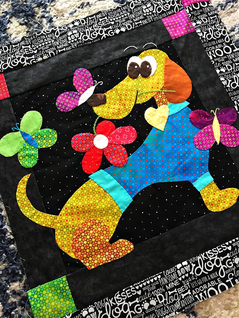 Dog Happy Tails Quilt Pattern Quilt Block Pattern PDF - Etsy