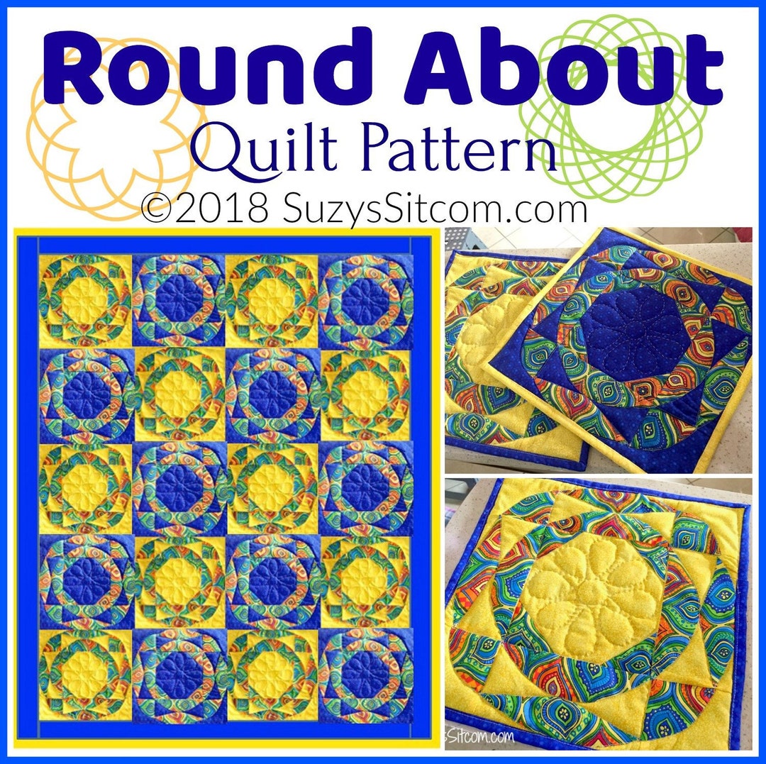 Round About, Digital Pattern, Print at Home Pattern, Applique - Etsy