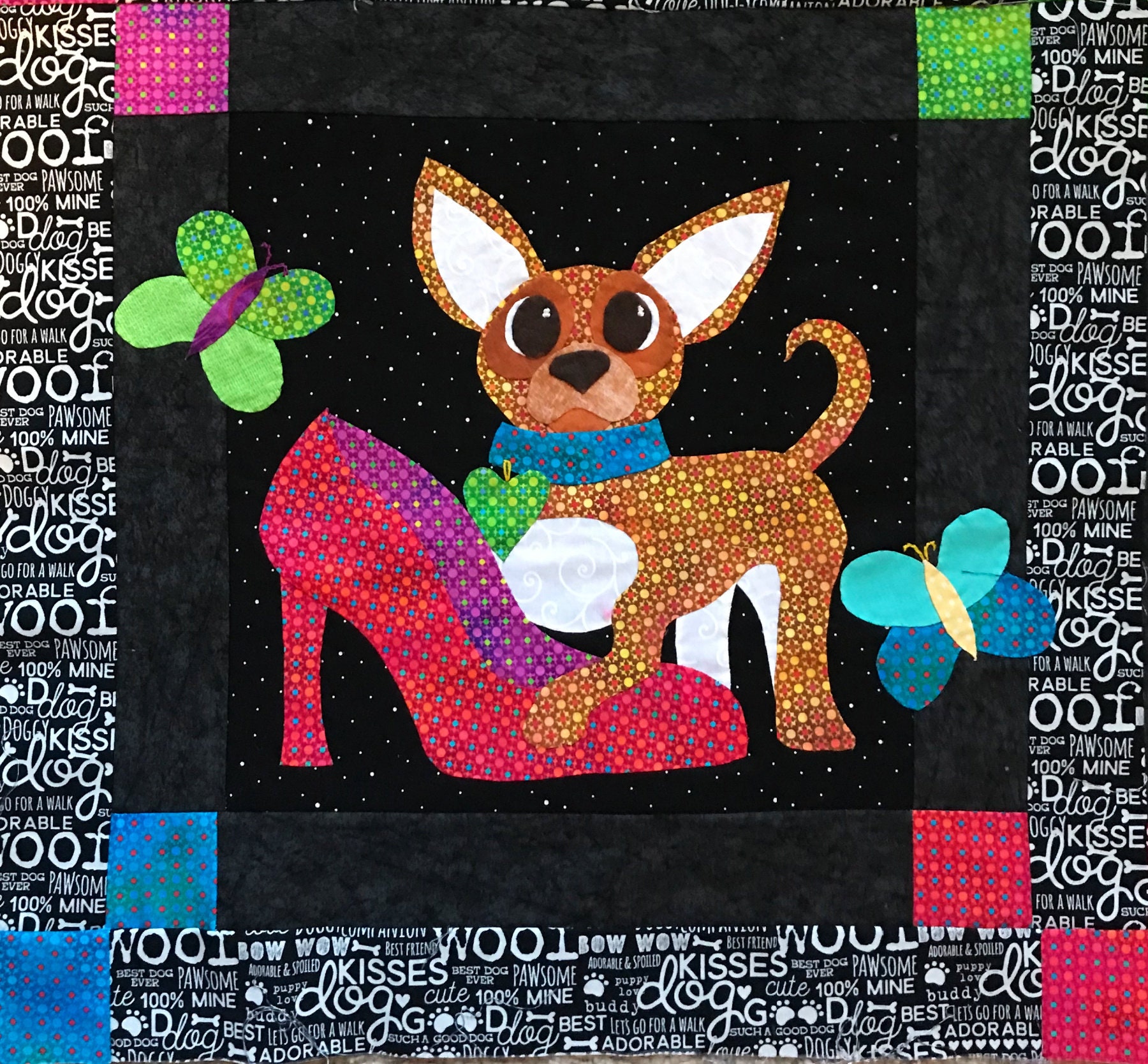 Dog, Happy Tails Quilt Pattern, Quilt Block Pattern, PDF Pattern ...