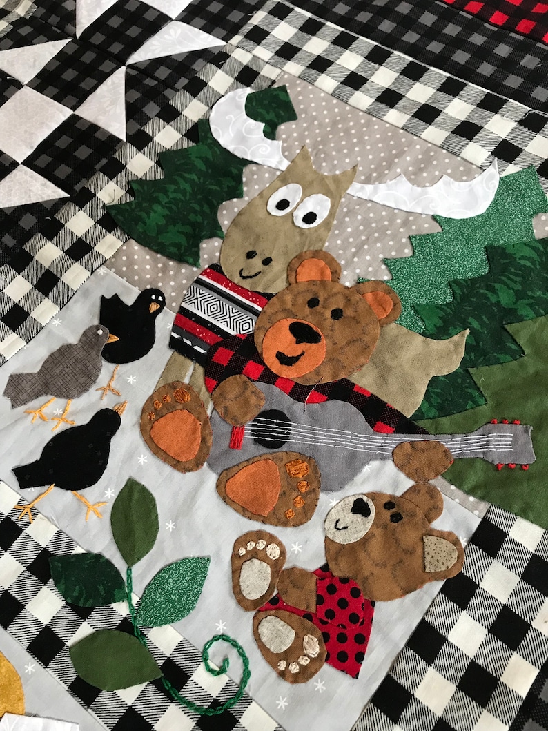 Bear, Bearadise Quilt Pattern, Quilt Block Pattern, PDF Pattern ...