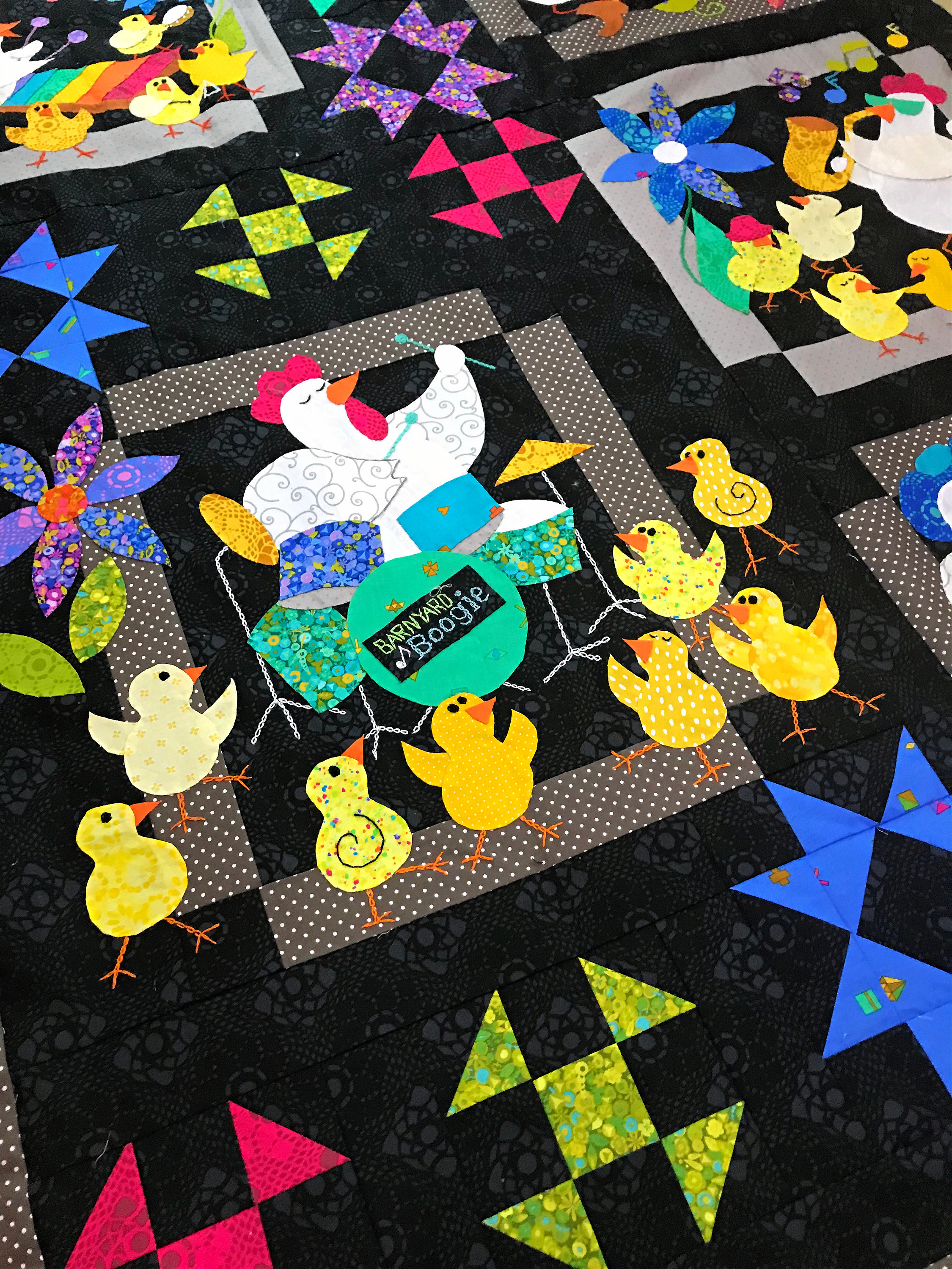 Barnyard Boogie Quilt Pattern, Musical Chickens (PDF Pattern) - Etsy