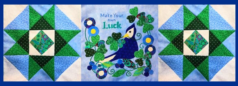 March Clover Quilt Pattern, Blue Jay Applique (PDF Pattern) - Etsy