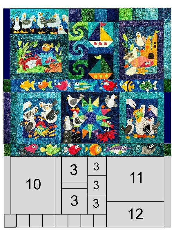 Seagull Paradise seagull quilt block pattern PDF pattern | Etsy