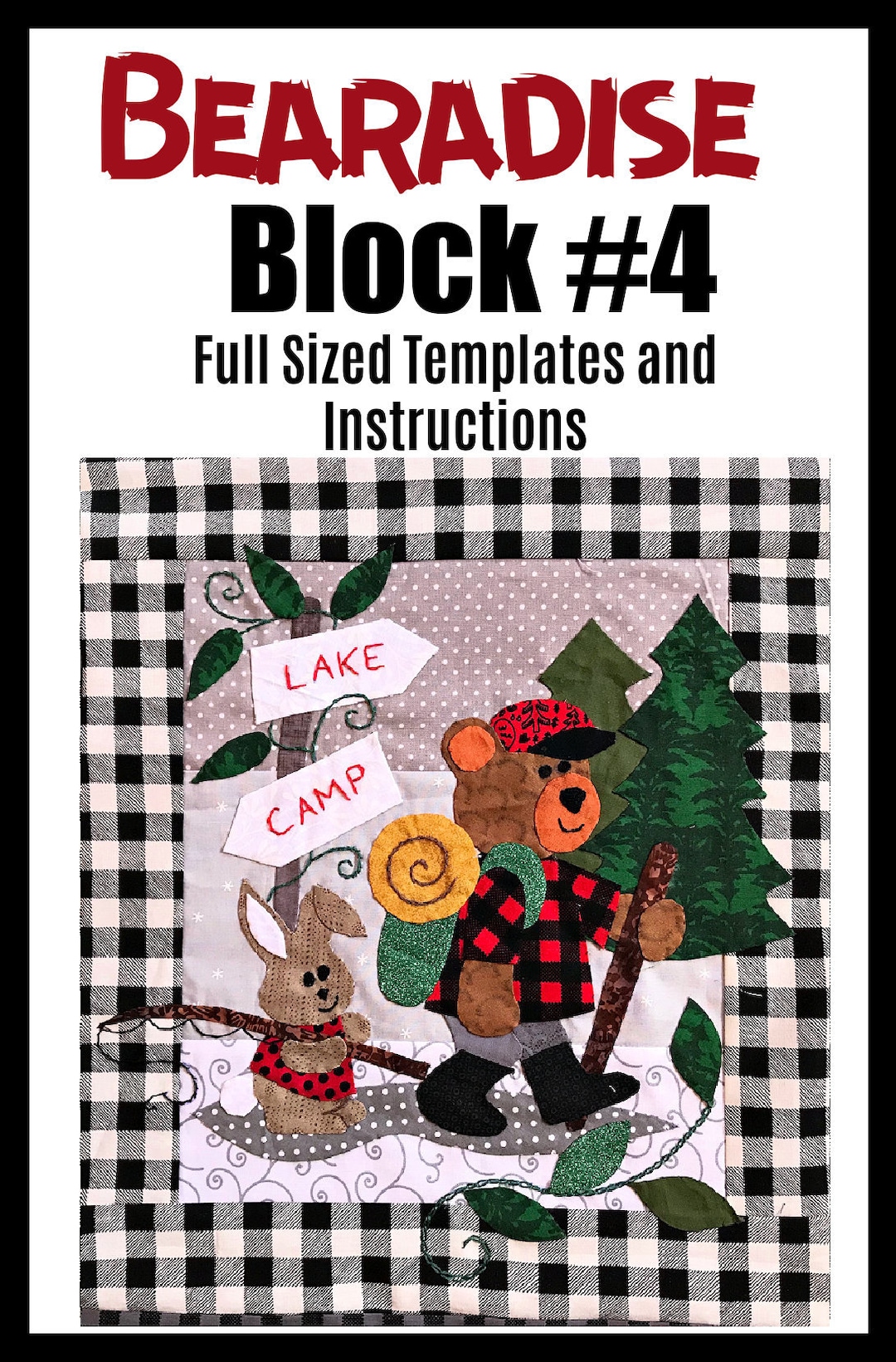 Bear, Bearadise Quilt Pattern, Quilt Block Pattern, PDF Pattern ...