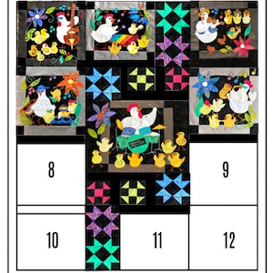 Barnyard Boogie Pattern, Quilt Block Pattern, PDF Pattern, Digital ...