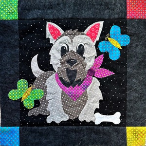 Dog, Terrier, Happy Tails Quilt Pattern, Quilt Block Pattern, PDF ...