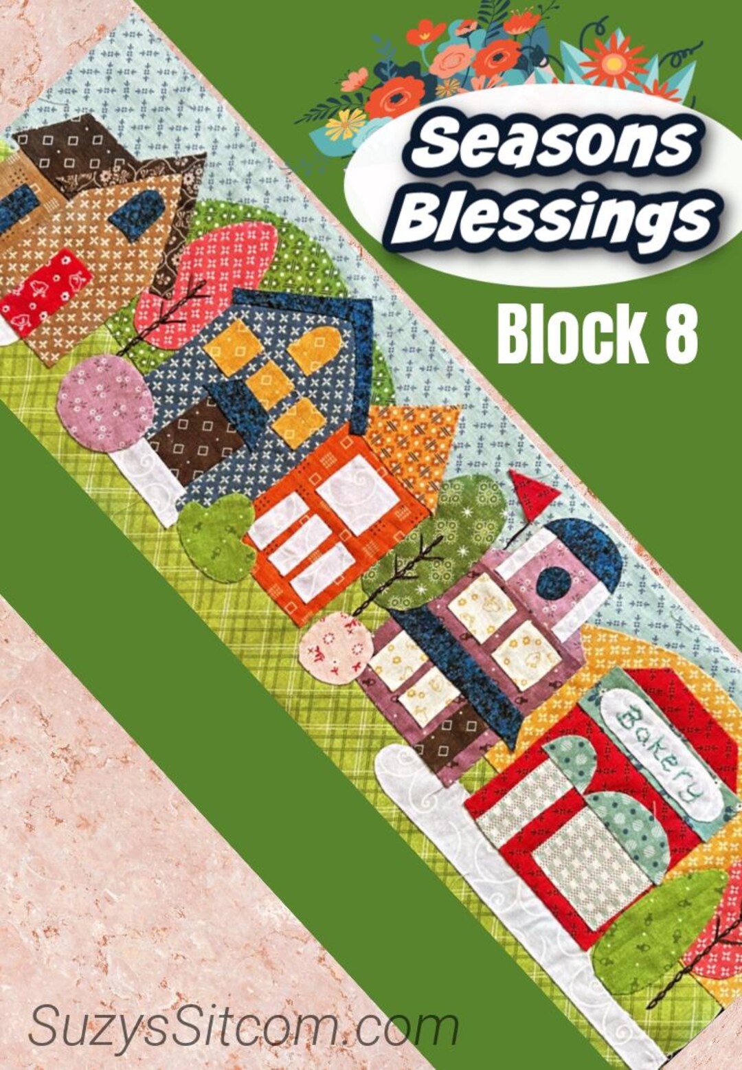 Seasons Blessings Quilt Pattern, Spring Village Applique (PDF Pattern ...