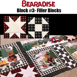 Bear, Bearadise Quilt Pattern, Quilt Block Pattern, PDF Pattern ...