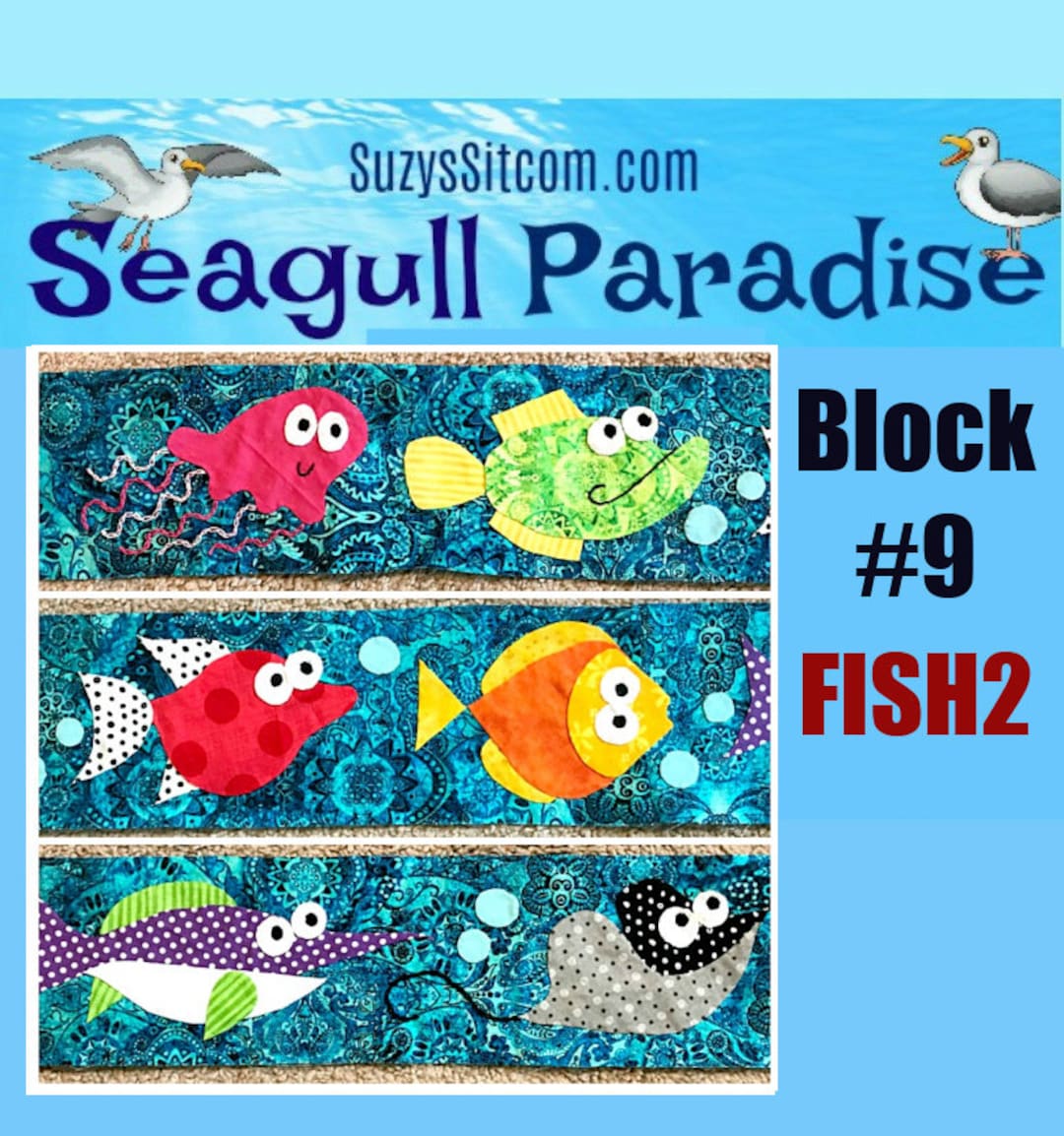 Seagull Paradise, Seagull, Quilt Block Pattern, PDF Pattern, Digital ...