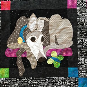 Dog, Happy Tails Quilt Pattern, Greyhound, Quilt Block Pattern, PDF ...