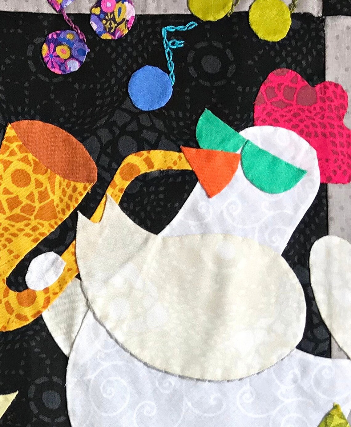 Barnyard Boogie Quilt Block Pattern, Saxophone Chicken (PDF Pattern) - Etsy
