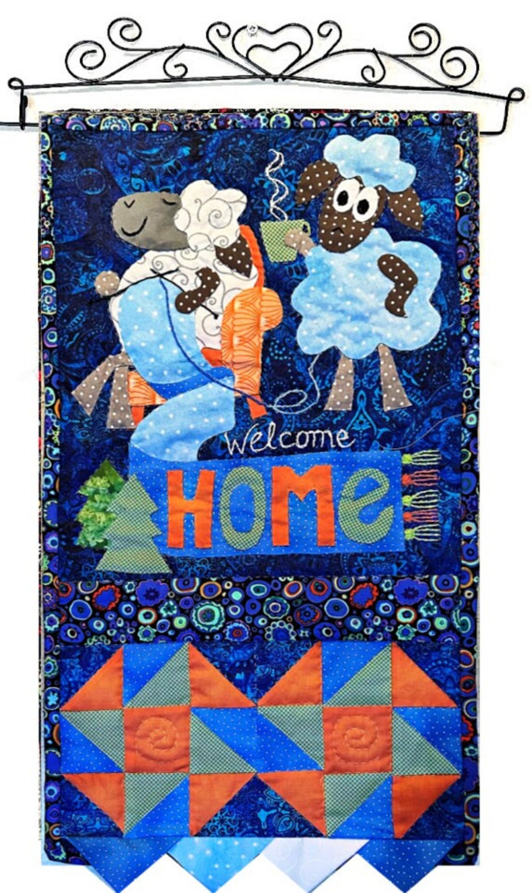 Knitting Sheep Quilt Banner Pattern, Knit One Purl Two (PDF Pattern) - Etsy