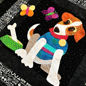 Dog, Happy Tails Quilt Pattern, Quilt Block Pattern, PDF Pattern ...