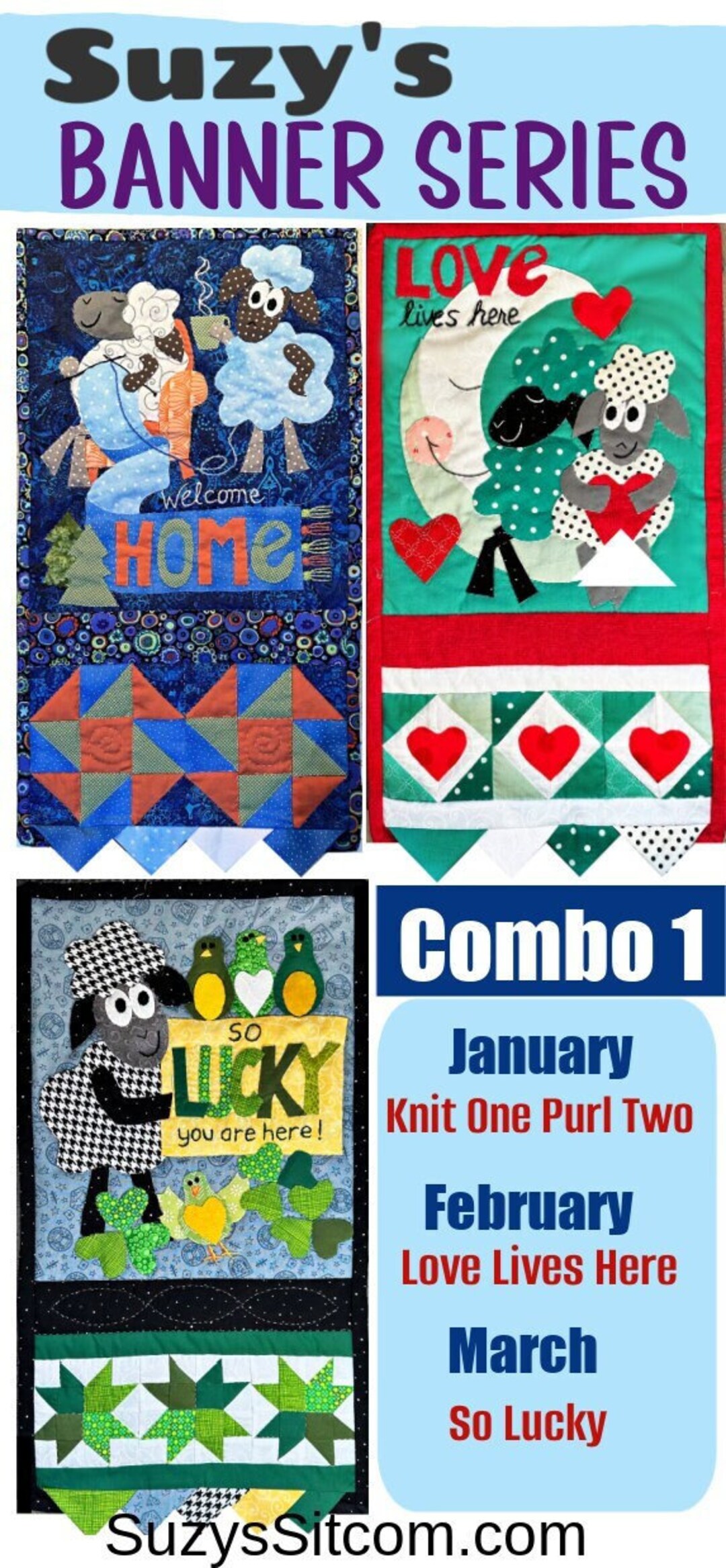 Applique Banner Pattern Combo Pack (digital Download) - Etsy