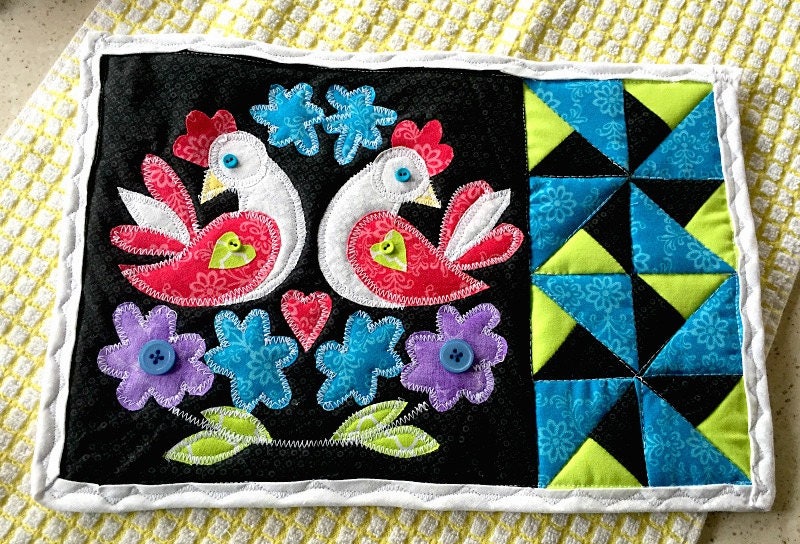 Love Birds Birds Pinwheels Quilt Pattern Applique Pattern | Etsy