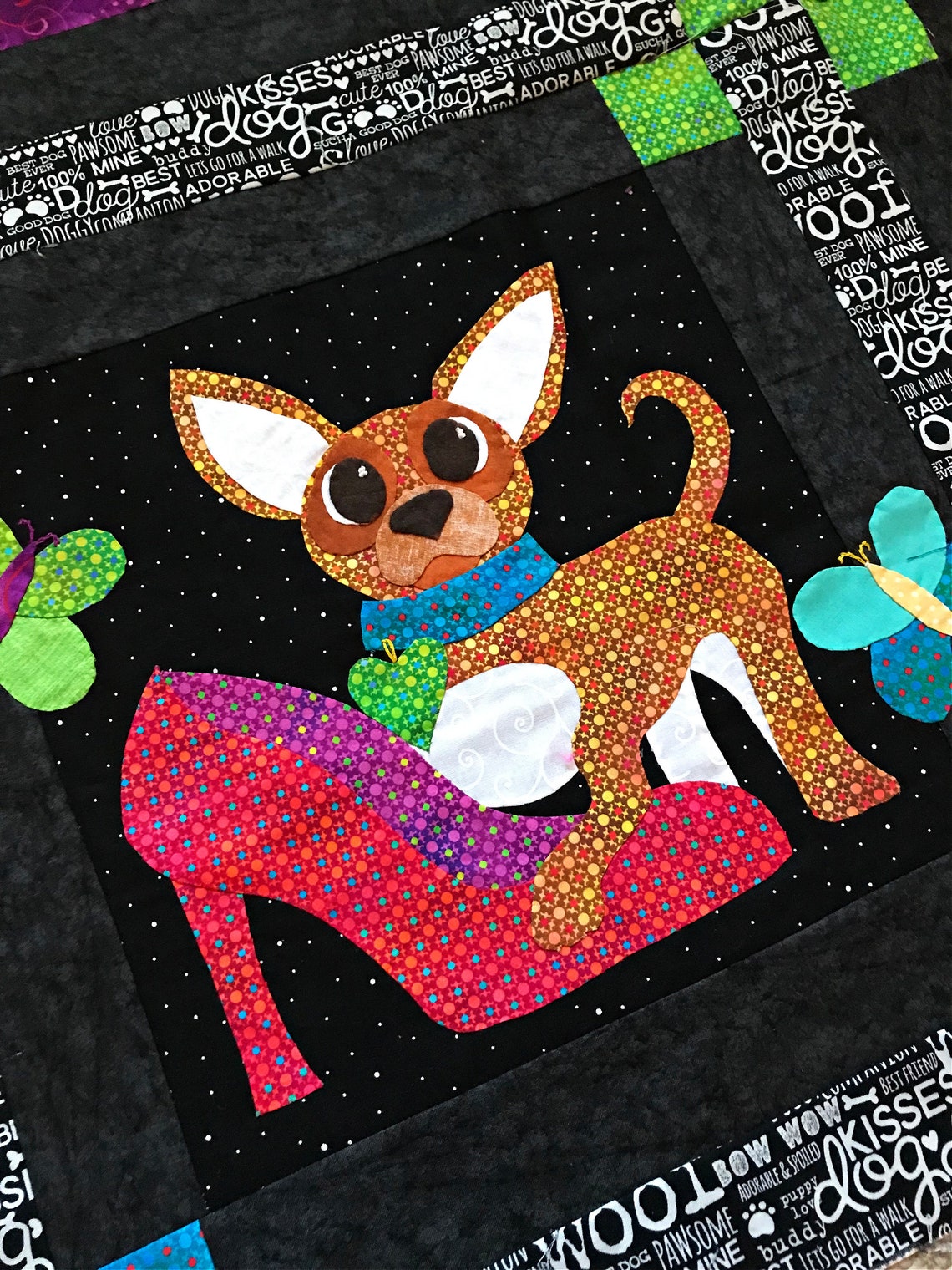 Dog, Happy Tails Quilt Pattern, Quilt Block Pattern, PDF Pattern ...